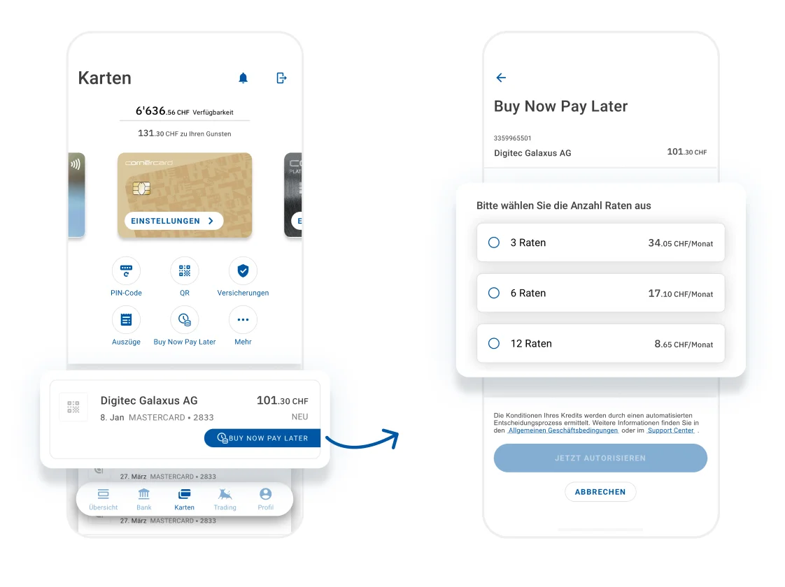 Wie kann ich eine Transaktion mit dem Dienst Buy Now Pay Later von ...